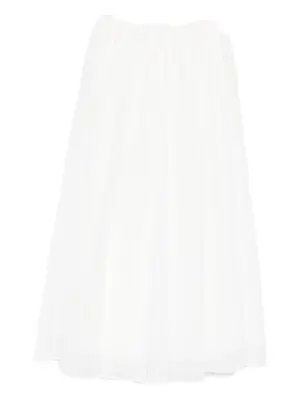 Brunello Cucinelli Cotton Long Skirt - White