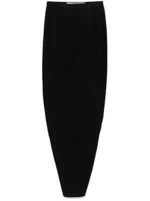Rick Owens Soft Pillar Wool Long Skirt