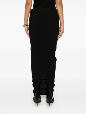 Rick Owens Soft Pillar Wool Long Skirt