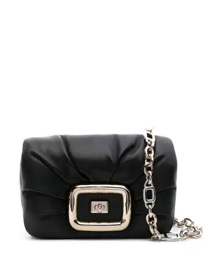 ROGER VIVIER Viv Choc Mini Leather Crossbody Bag