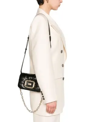 ROGER VIVIER Viv Choc Mini Leather Crossbody Bag