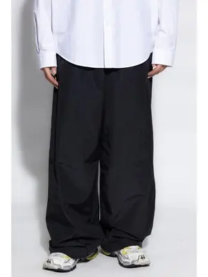 Balenciaga Wide Leg Trousers - Black