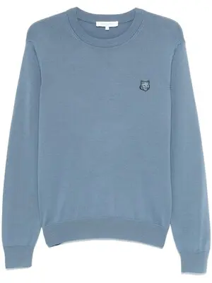 Maison Kitsuné Bold Fox Head Wool Jumper - Blue