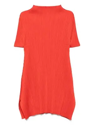 Issey Miyake Pleated Midi Tunic - Red