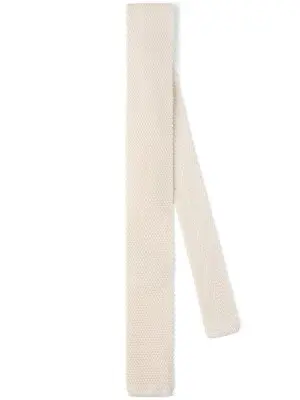 Brunello Cucinelli Silk Neck Tie - White
