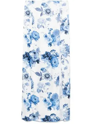 ALICE + OLIVIA Stephine Printed Long Skirt
