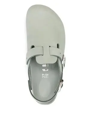 BIRKENSTOCK Tokio Leather Slippers - Grey