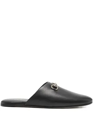 TOM FORD Leather Slippers - Black