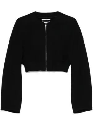 Sportmax Wool Cropped Jacket - Black