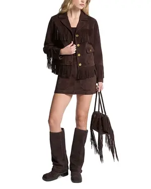 Michael Kors Fringed Suede Jacket