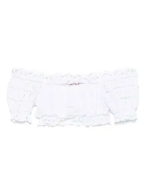Ermanno Scervino Lace Cotton Top - White