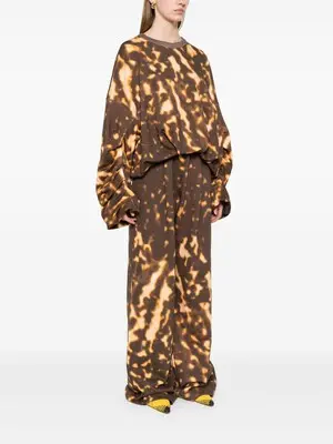 Dries Van Noten Hannet Printed Cotton Sweatshirt - Brown