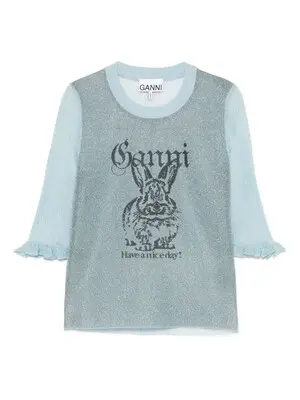 Ganni Ruffle T-shirts For Women