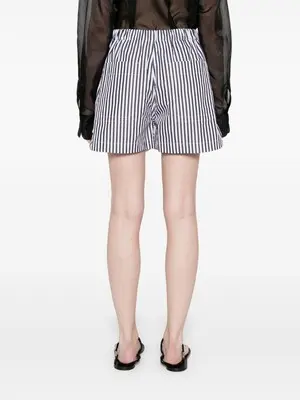 Sportmax Striped Cotton Shorts