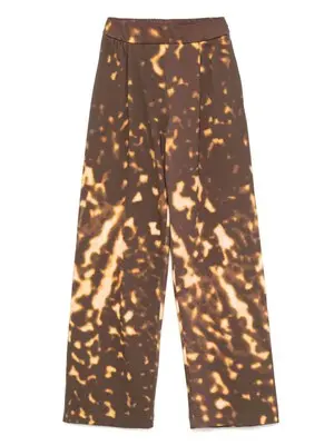 Dries Van Noten Printed Trousers - Brown