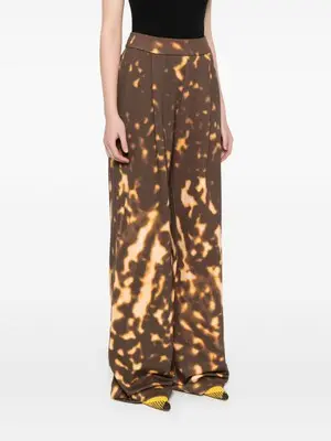 Dries Van Noten Printed Trousers - Brown