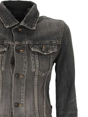 Balenciaga Lace-up Denim Jacket - Grey