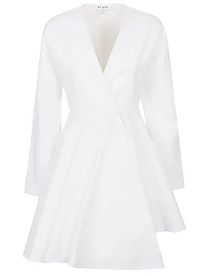 Alaïa Cotton Mini Dress - White