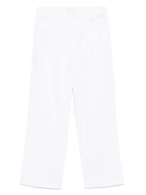 MOTHER The Spinner Zip Denim Jeans - White