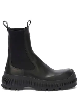 JIL SANDER Leather Chelsea Boots - Black