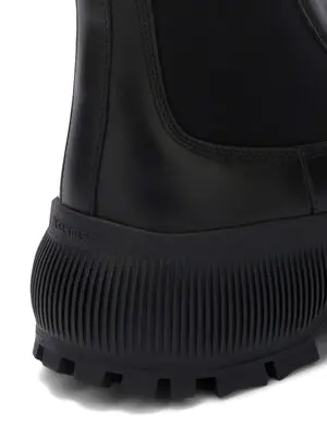 JIL SANDER Leather Chelsea Boots - Black