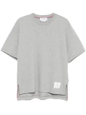 Thom Browne Oversized Cotton T-shirt - Grey