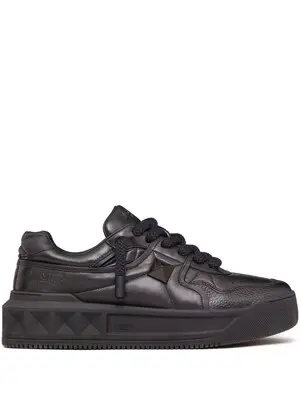 Valentino Garavani One Stud Xl Leather Sneakers - Black