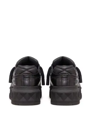 Valentino Garavani One Stud Xl Leather Sneakers - Black
