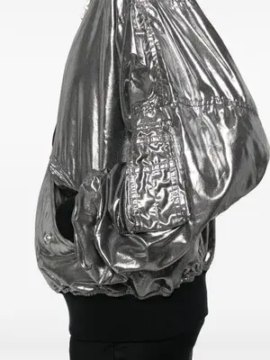 Junya Watanabe Metallic Effect Bomber Jacket - Silver
