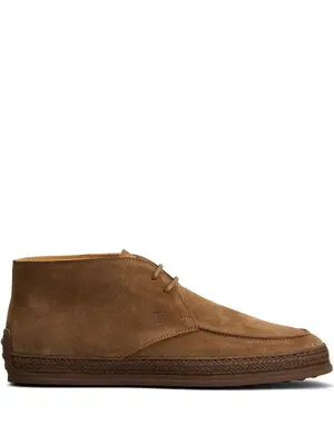 TOD'S Suede Leather Ankle Boots - Brown