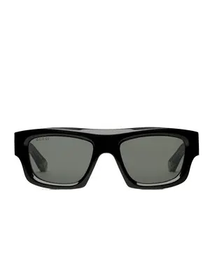 Gucci Rectangular Sunglasses - Black