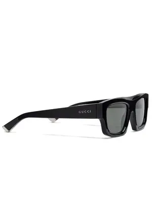 Gucci Rectangular Sunglasses - Black