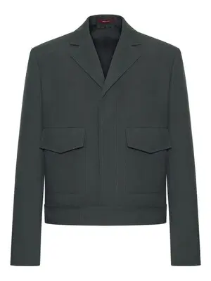 Gucci Embossed Wool Gabardine Jacket - Grey