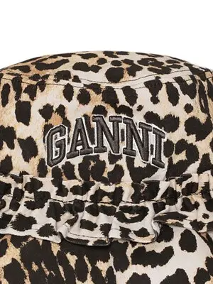 GANNI Canvas Bucket Hat - Brown