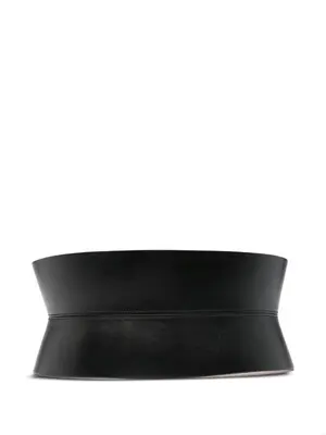Alaïa Leather Bustier Belt - Black