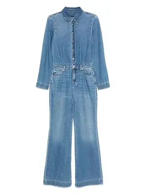 7 For All Mankind Hilo Denim Jumpsuit - Sky Blue