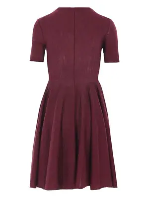 Alaïa Wool Skater Dress - Red