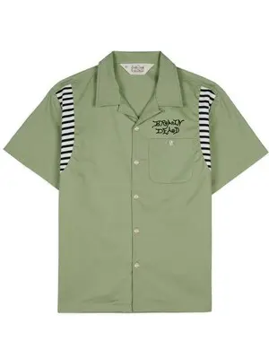 BRAIN DEAD Cobra Bowling Shirt Green