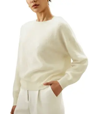 Lilysilk Relaxed Cashmere Sweater - Cream