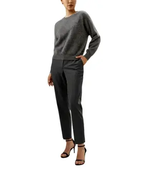 Lilysilk Relaxed Cashmere Sweater - Dark Gray