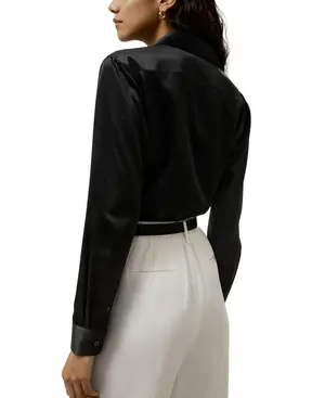 Lilysilk Tailored Silk Shirt - Black