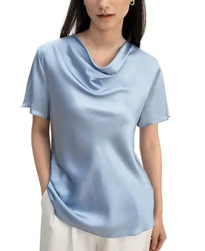 Lilysilk Cowl Neck Blouses