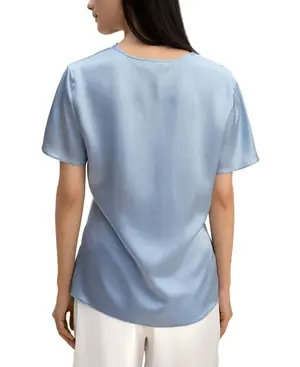 Lilysilk Silk Charmeuse Cowl Neck T-shirt
