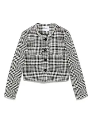 SELF-PORTRAIT Wool Blend Checked Jacket