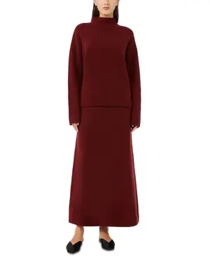 Max Mara Orlaya Cashmere Blend Funnel Neck Sweater - Raspberry