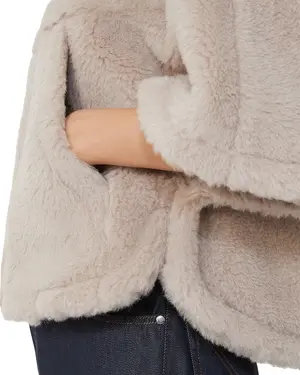 Max Mara Petalo Hooded Teddy Cape