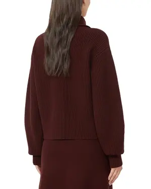 Max Mara Nadar Wool & Cashmere Half Zip Sweater