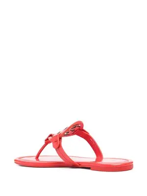 Tory Burch Miller Leather Thong Sandals - Red