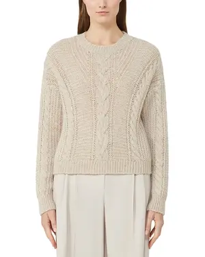 Max Mara Crasso Cable Knit Crewneck Sweater