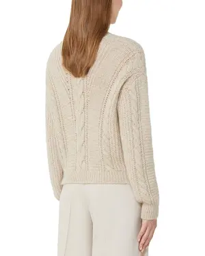 Max Mara Crasso Cable Knit Crewneck Sweater